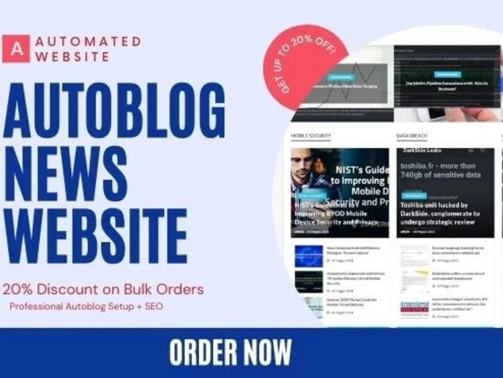 Automated news website, RSS aggregator, auto blogging WordPress website ...