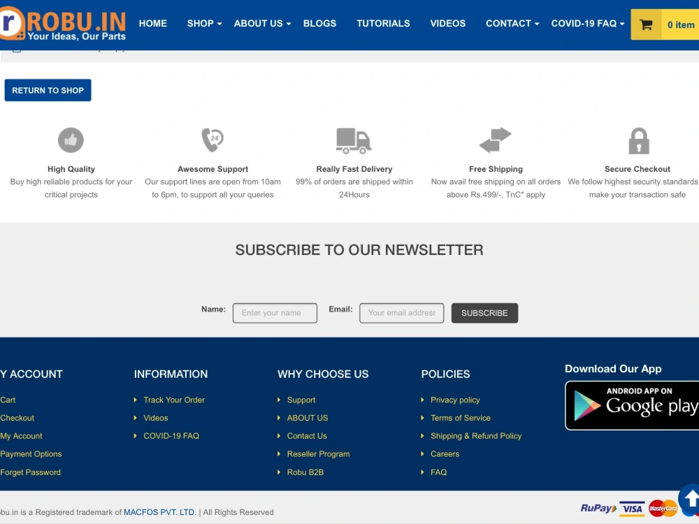 A E-Commerce site with a play store dev account and a app for free | Upwork