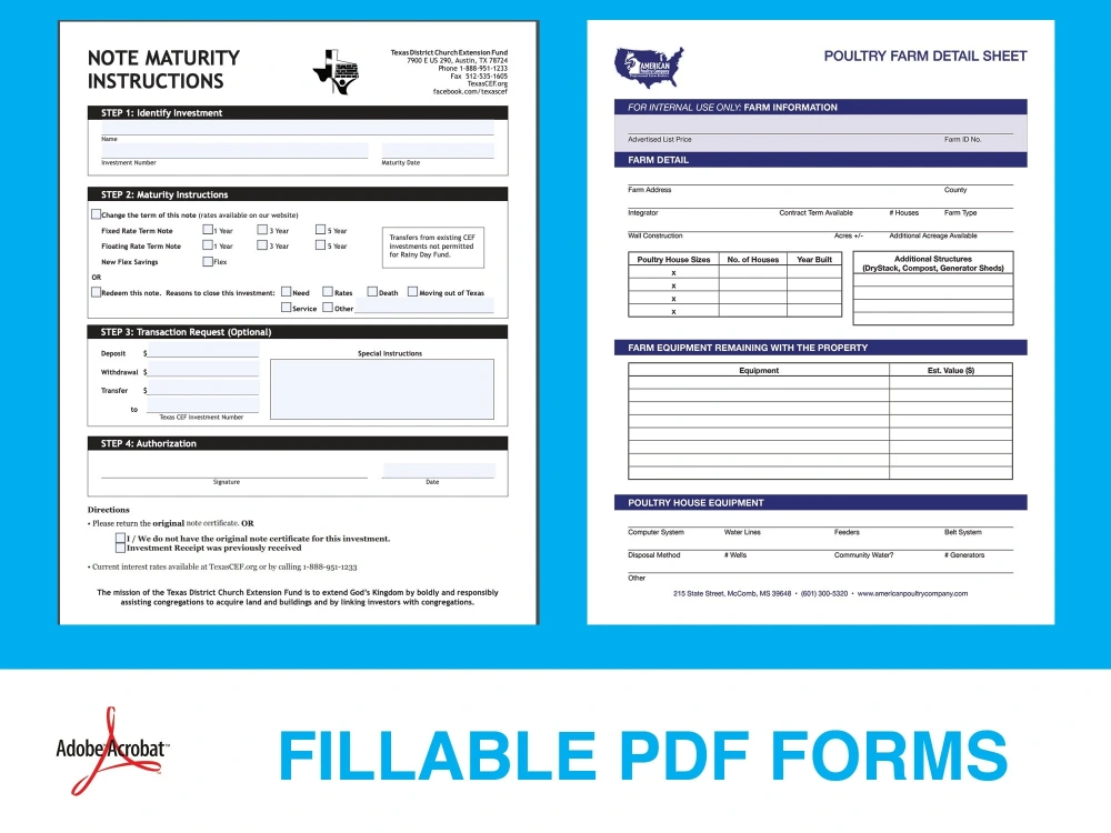 An impeccably organized PDF form with typeable fields | Upwork