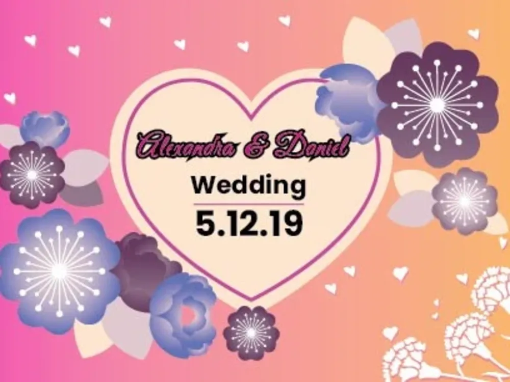 A fantastic wedding celebration card or wedding invitation card | Upwork
