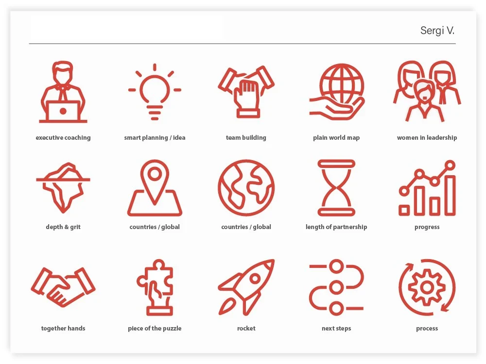 Nice linear icons set | Upwork