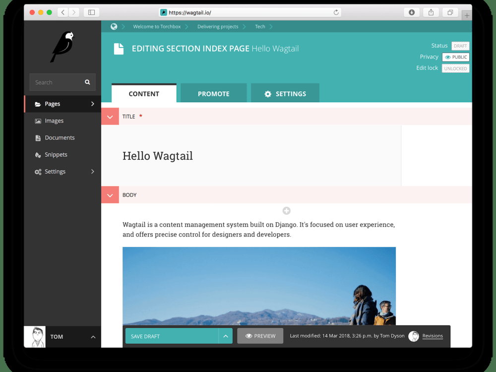 A custom cms built with wagtail | Upwork