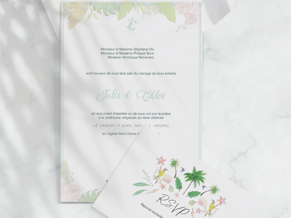 A custom-made invitation card with hand-drawn illustrations | Upwork