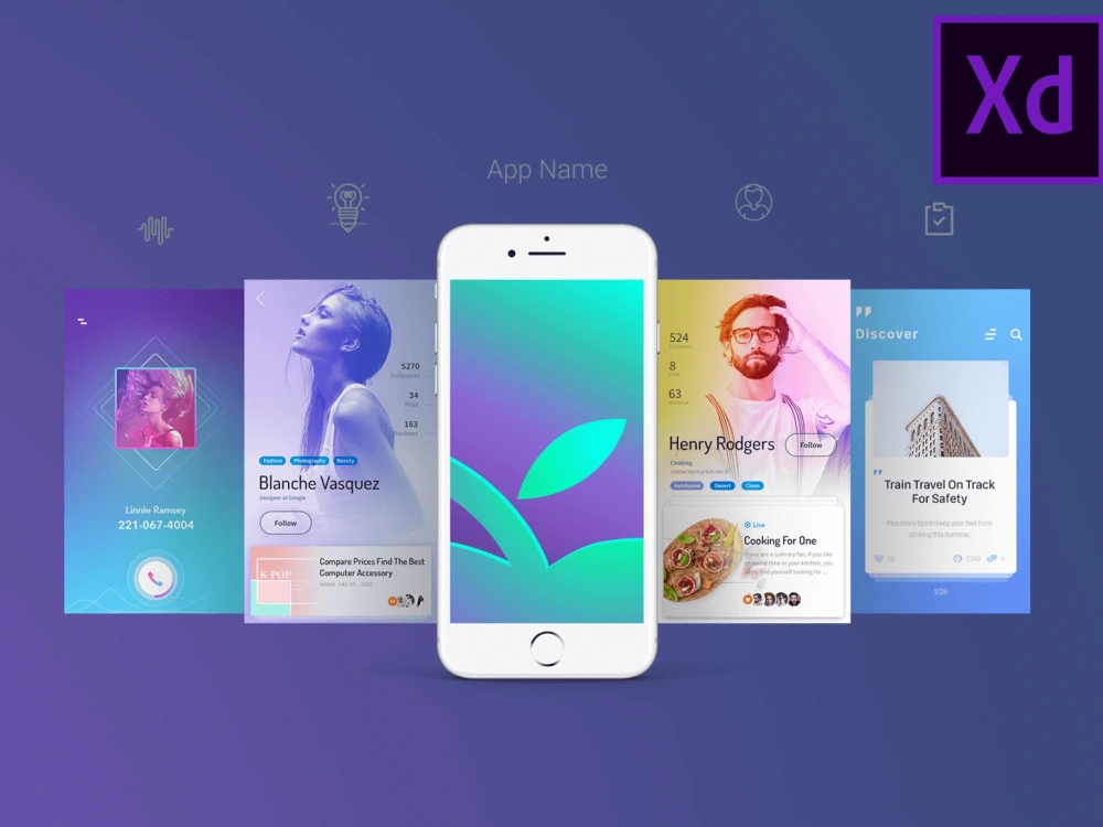 Modern mobile apps UI UX designed with adobe xd | Upwork