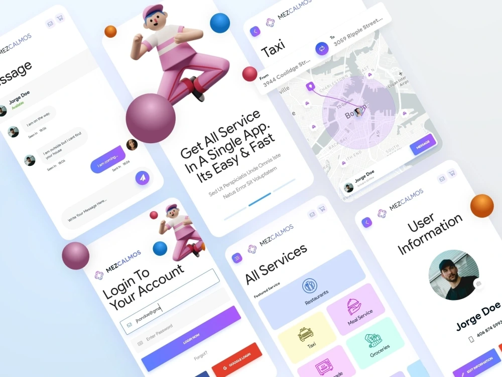 Fantastic clean, simple,minimal mobile app ui and ux for your product ...
