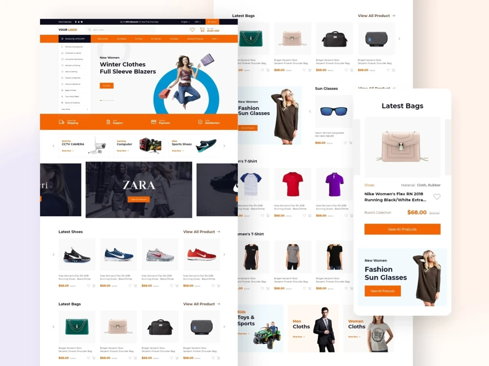 Desktop and mobile version UI-UX design for your service or product ...