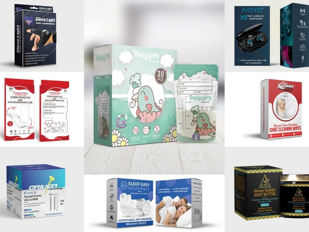 A high end premium packaging/label design for your product or brand ...