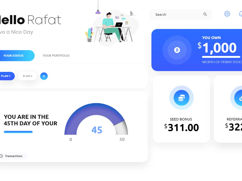 A trendy dashboard UX design | Upwork
