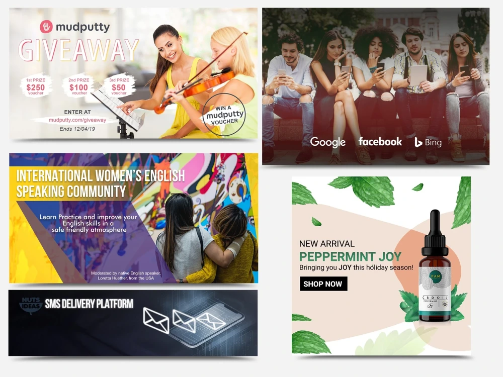 Custom banner designs for your website apps and social media | Upwork