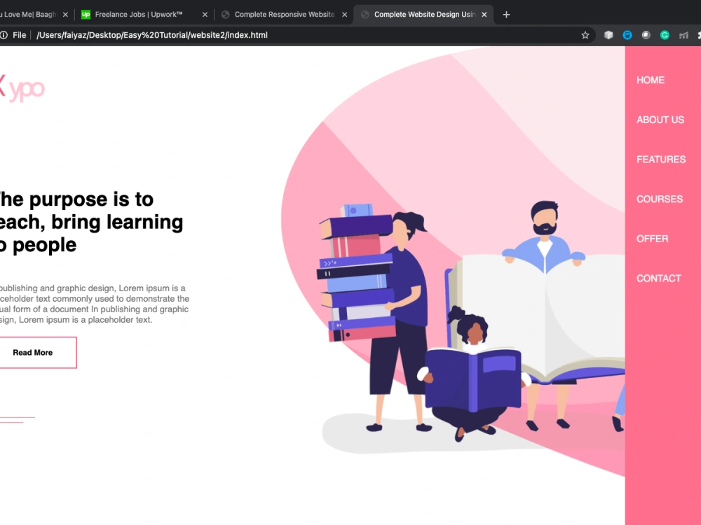 A fantastic website/web application using ReactJS | Upwork