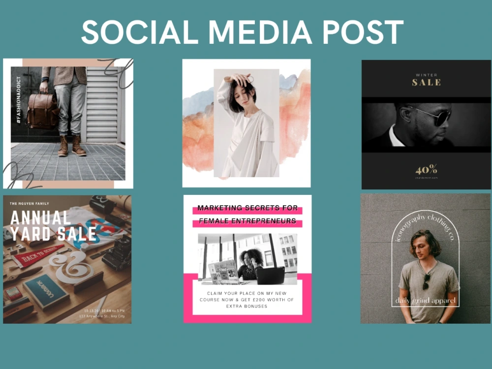 Creative designs for instagram posts, story, Templates for Grid | Upwork