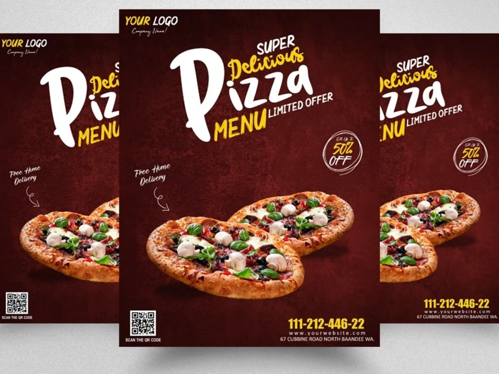 Restaurant food flyer & Table Tent | Upwork