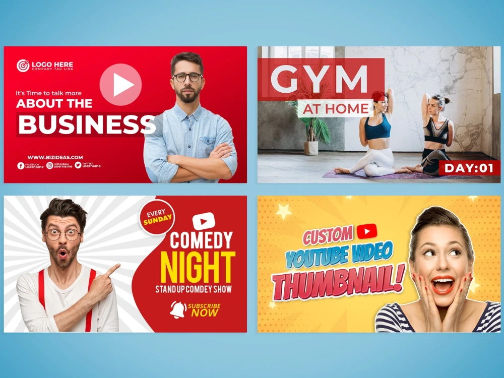 A eye catching and professional thumbnail design for youtube videos ...