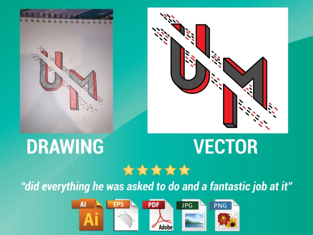 A professional vector file of your drawing | Upwork