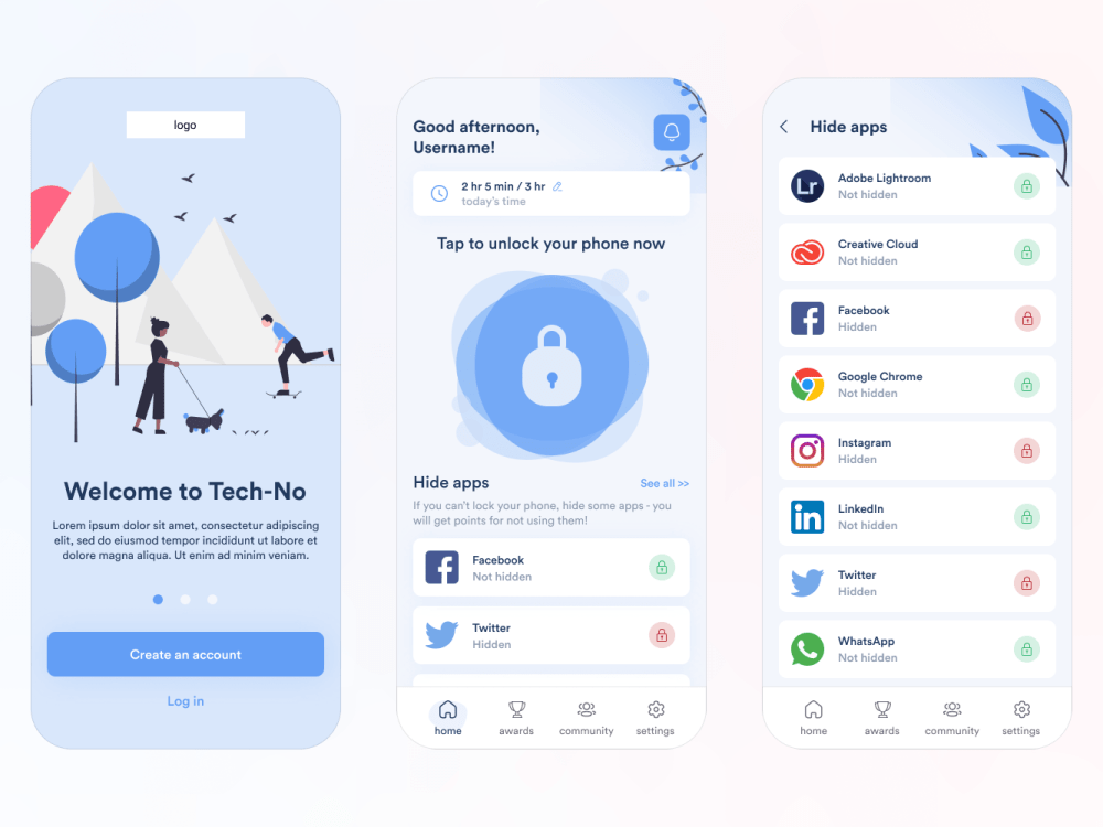 An eye-catching, stunning and user-friendly mobile application UX/UI ...