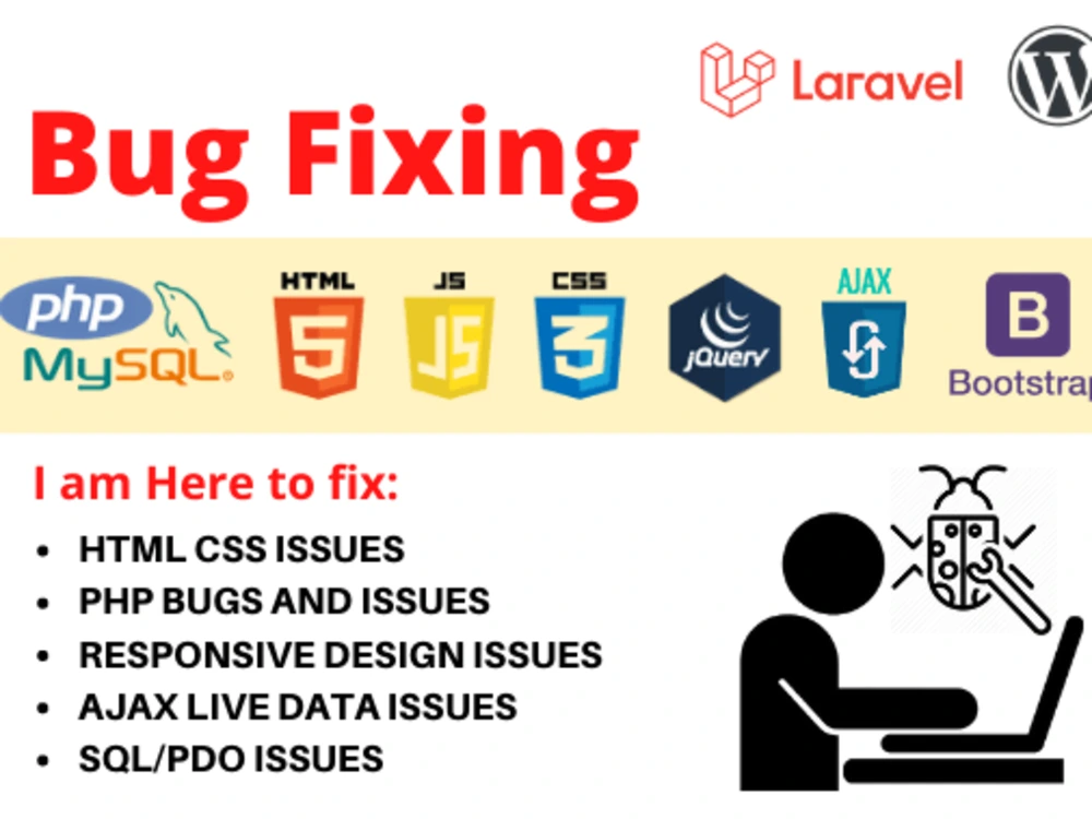 Php Bug Fixing Html Css Bootstrap And Javascript Bug Fixing Web Services Upwork