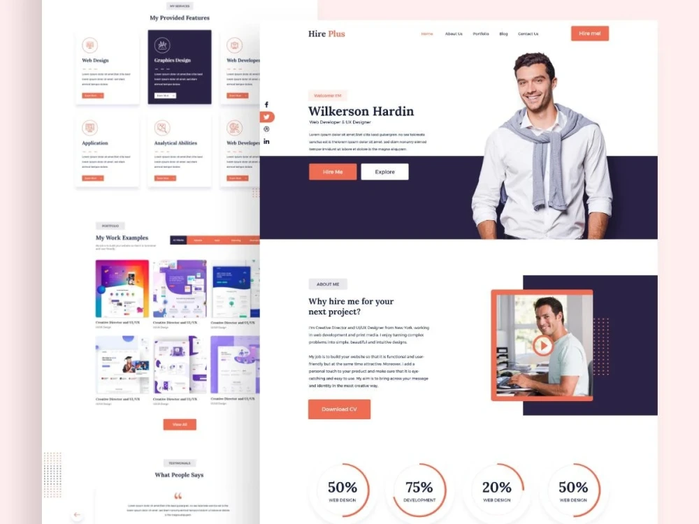 Professional landing page and PSD web template design | Upwork