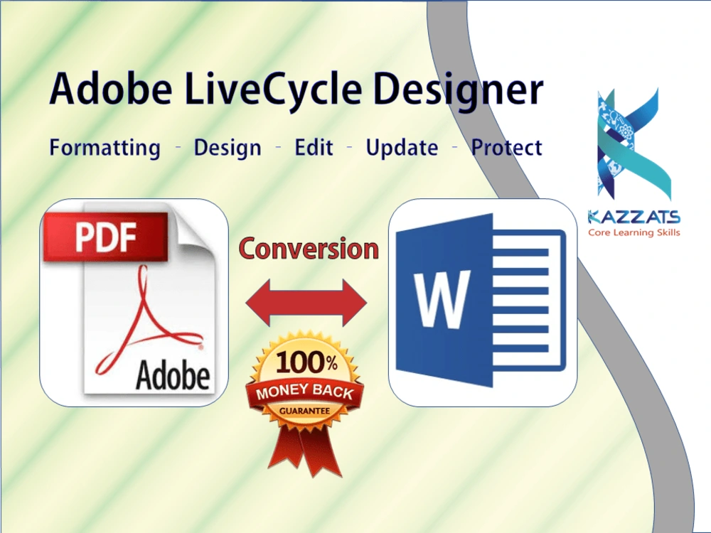 A fillable PDF Form, Interactive PDF LiveCycle Form + Conversion | Upwork