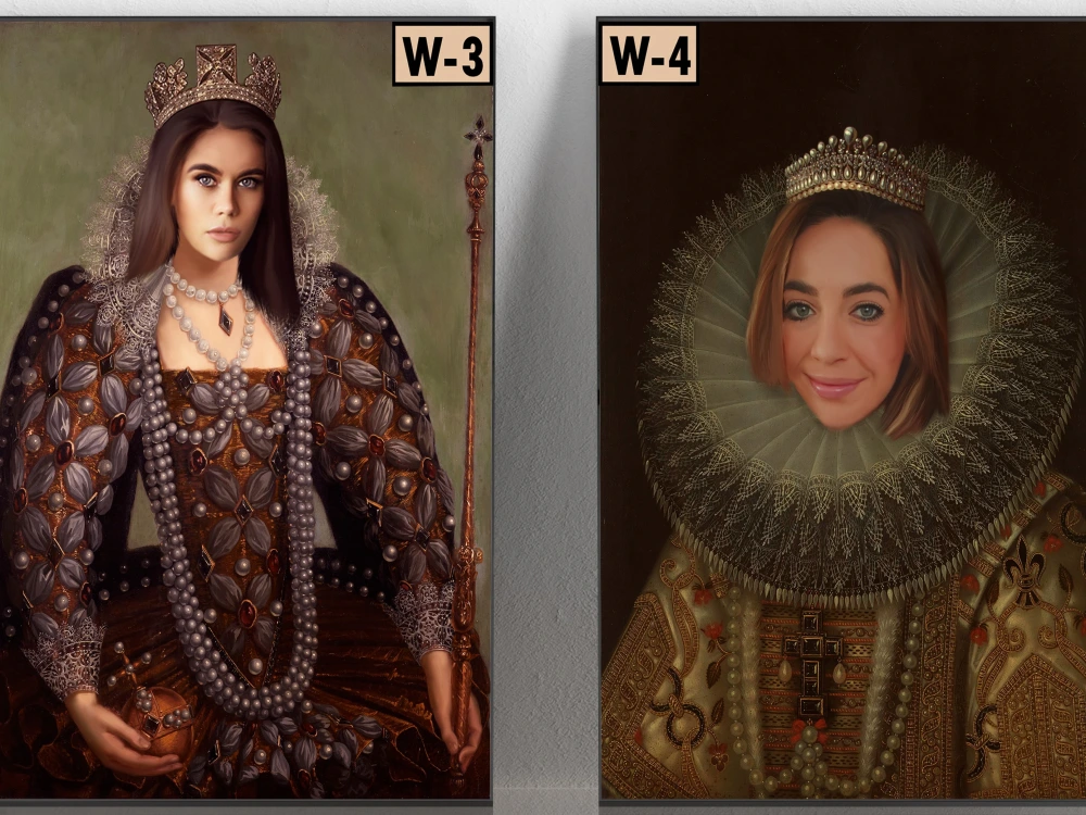 A queen historical renaissance portrait in oil painting style | Upwork