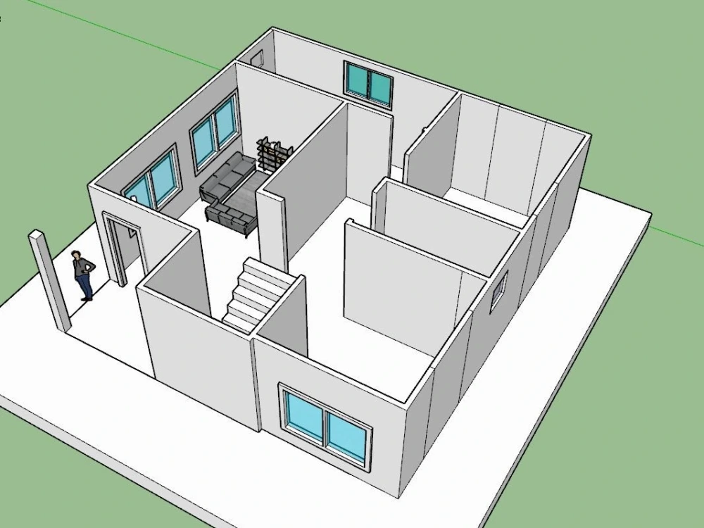 A fantastic 3d model of your desired house according to its floor plan ...