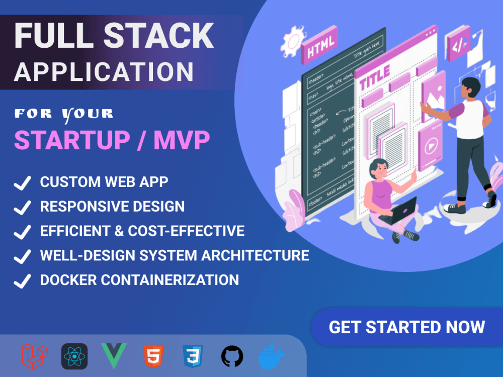 Full stack applications in php laravel, react, vue, html, css | Upwork
