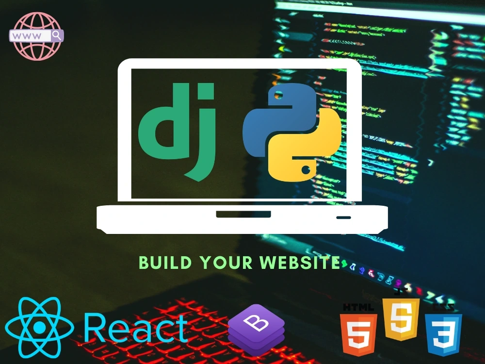 A professional responsive website Using Django and bootstrap4 or React ...