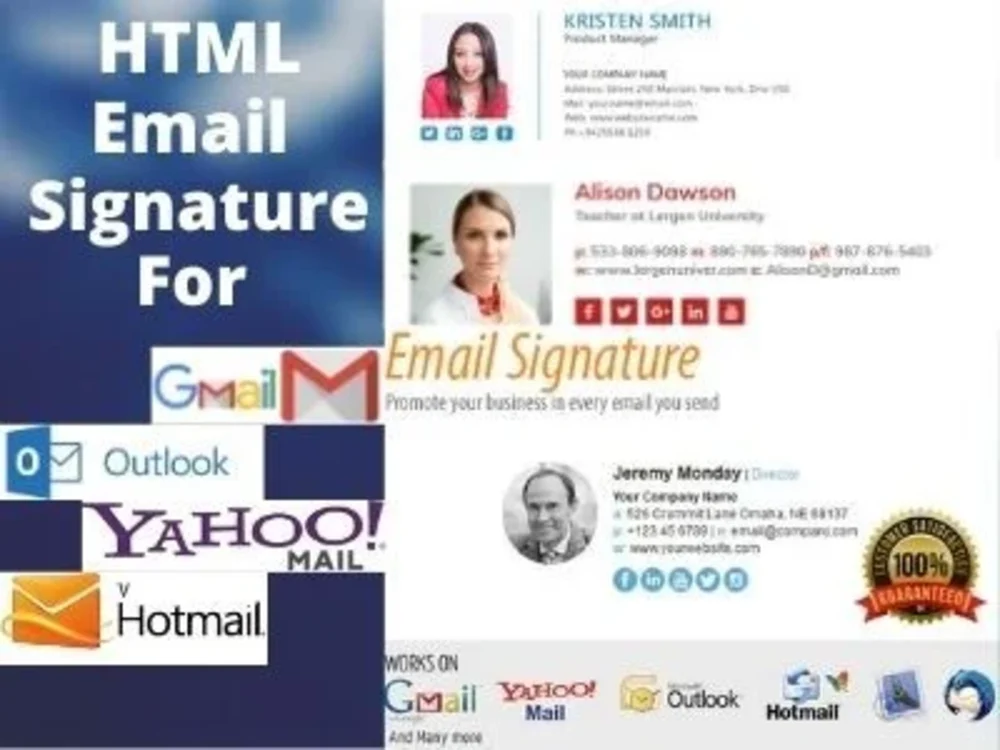 Clickable email signature or HTML email signature | Upwork