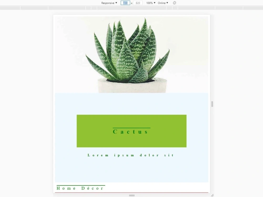 Cactus (Template) prototype of layout for design décor | Upwork