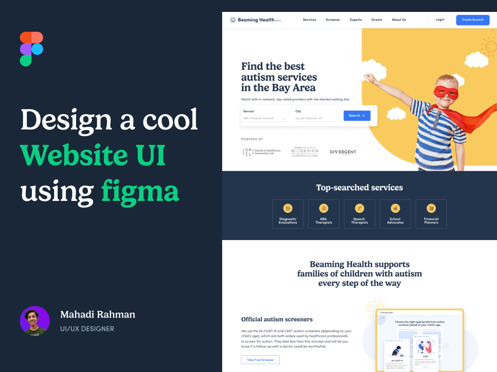 Cool website UI Design using Figma | Upwork