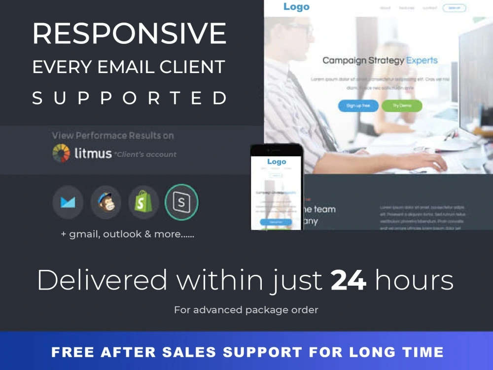 Responsive, clickable & editable email template | Upwork