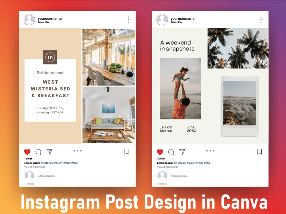Beautiful Instagram Post Design in Canva | Upwork