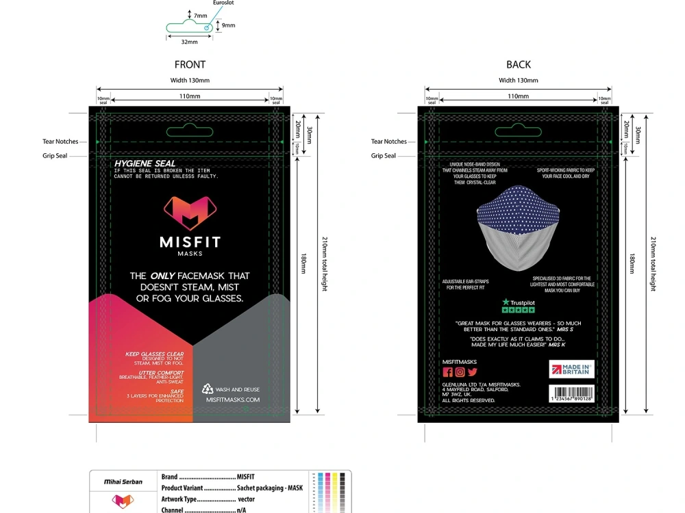 Professional Packaging Box Design, print-ready files + FREE Bonus 3D ...