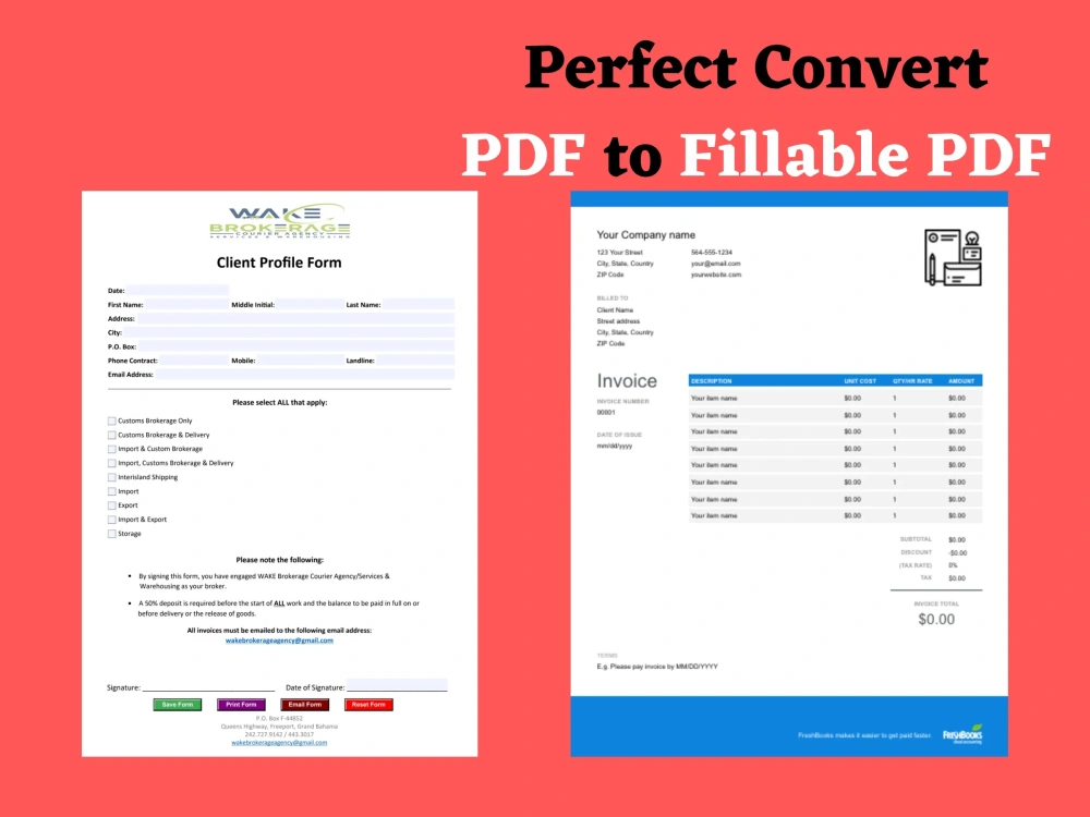 A professional Interactive Fillable PDF form | Upwork
