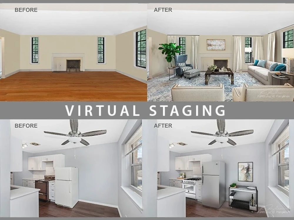 A Photorealistic Virtually Stage 3d render furniture on empty rooms ! | Upwork