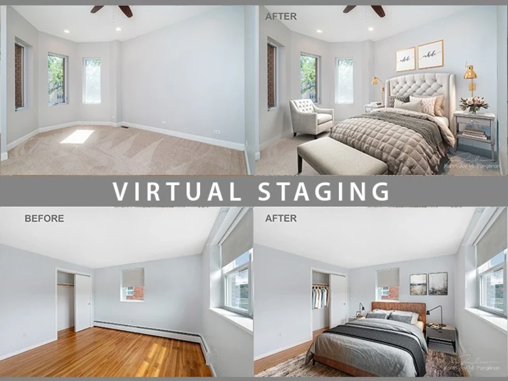 A Photorealistic Virtually Stage 3d render furniture on empty rooms ! | Upwork