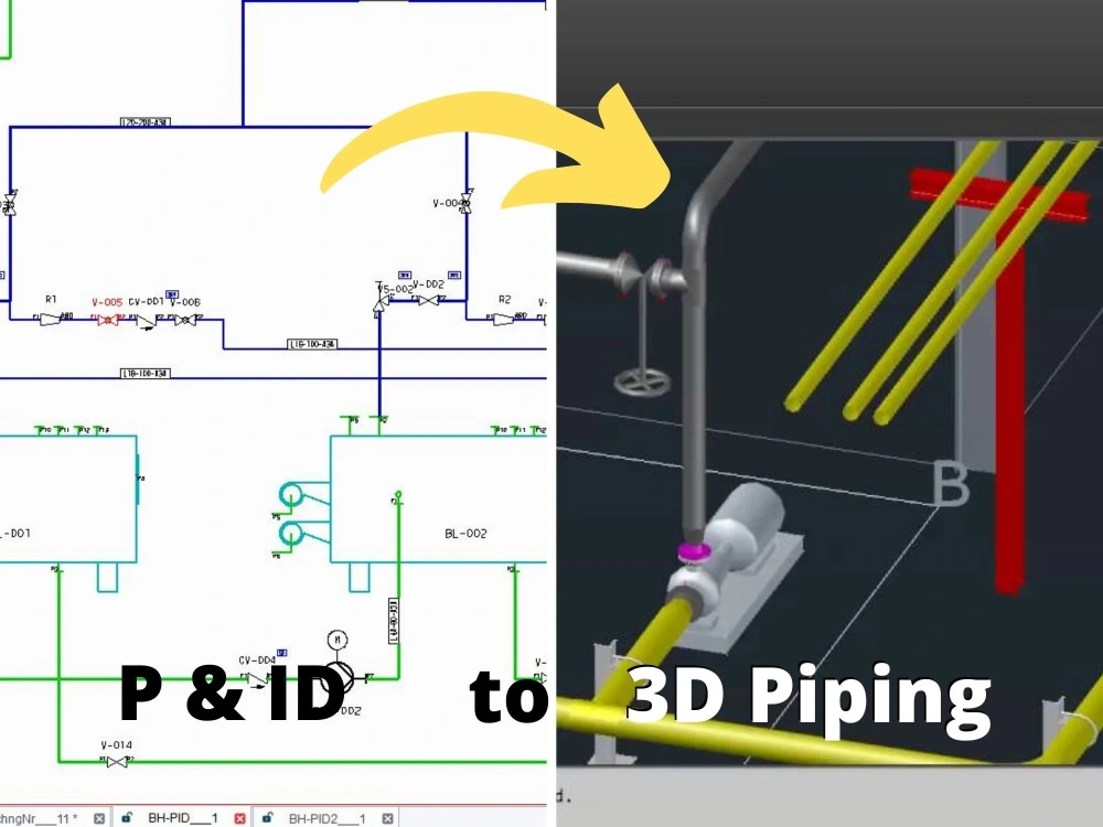 2D/3D Piping from your Plant P&ID | Upwork