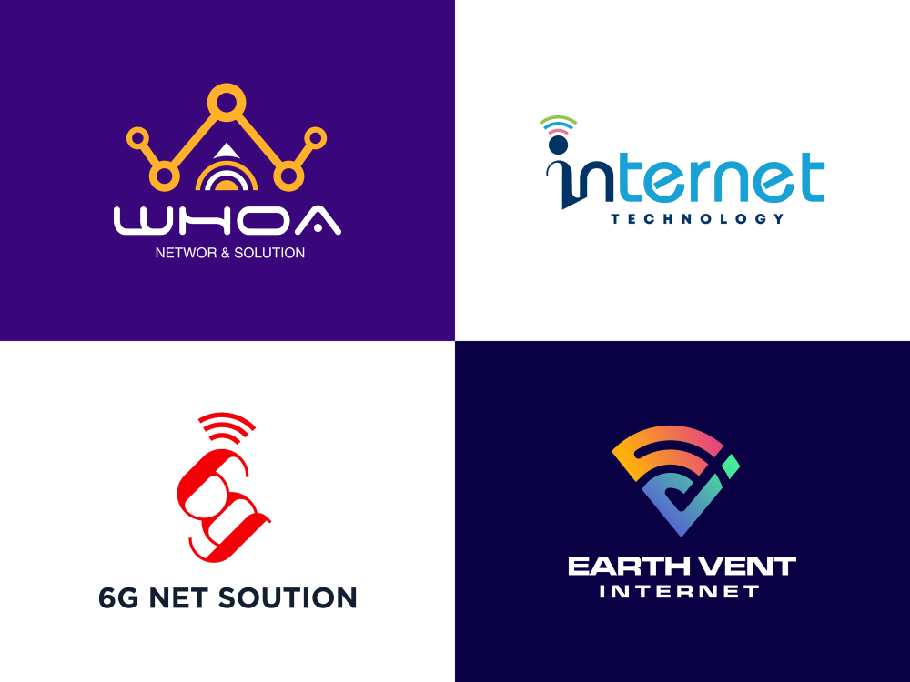 A Technology Communication Internet Logo Design | Upwork
