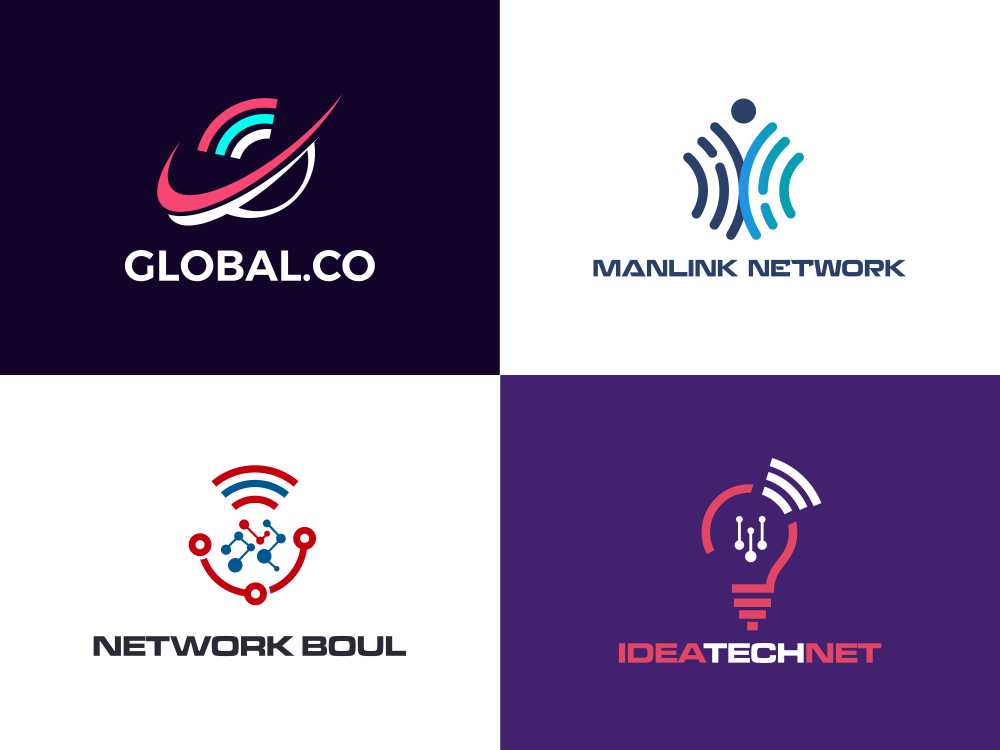 A Technology Communication Internet Logo Design | Upwork