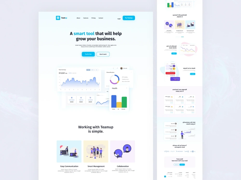 A professional responsive landing page / web page / sales page design ...
