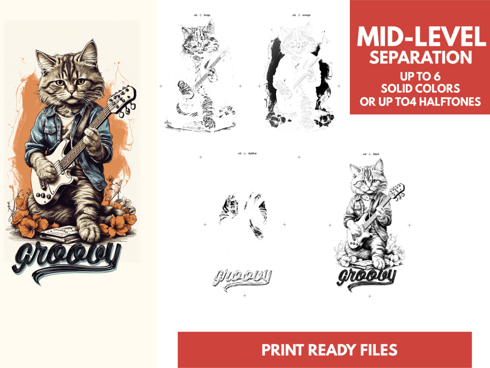 Accurate color separation for screen printing , files ready. | Upwork