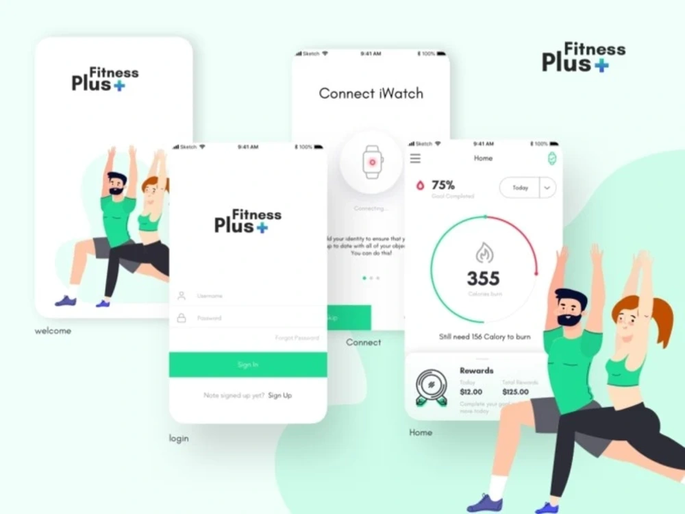 A Modern and fresh mobile application UI/UX design. | Upwork