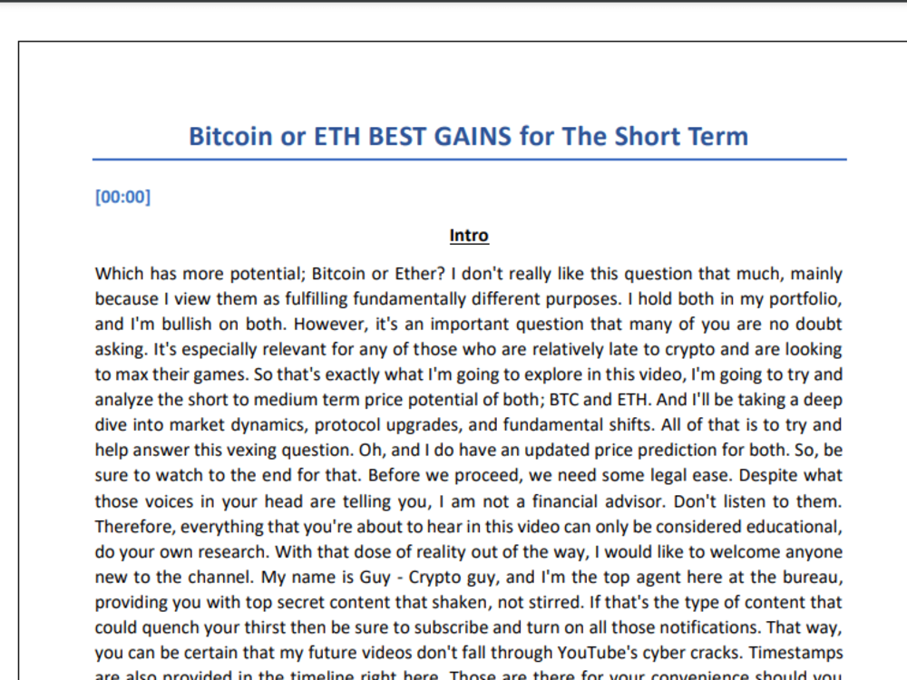 Accurate transcription of audio/video with timestamps | Upwork