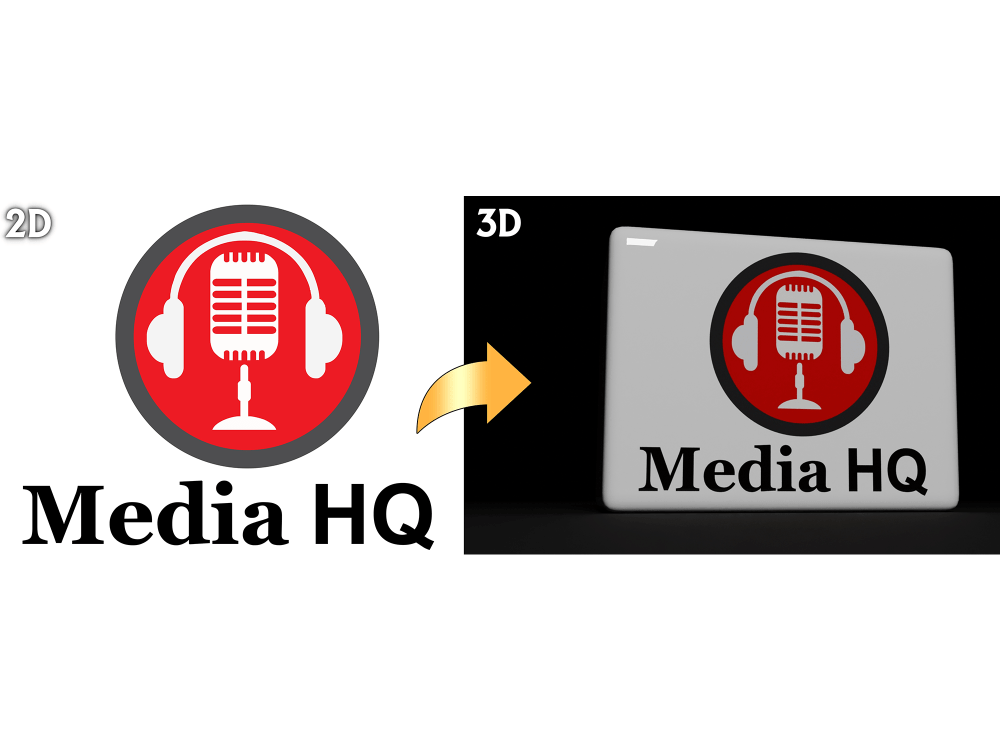 Your existing logo redesigned and converted to realistic 3D | Upwork