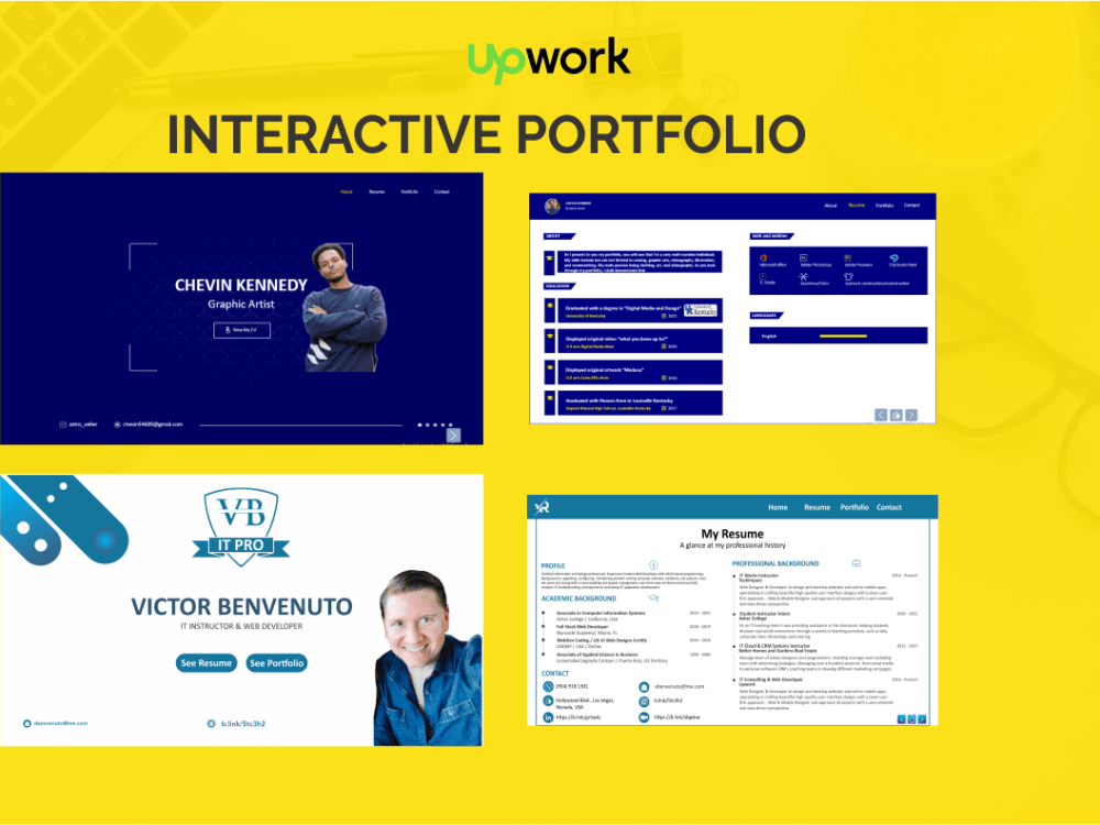 Interactive resume, CV design or portfolio on PDF | Upwork