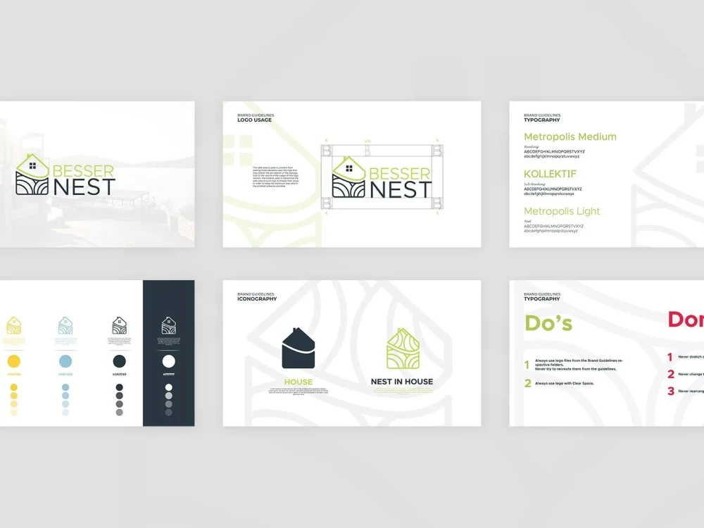 Brand guidelines, style guide, manual for branding book with logo ...