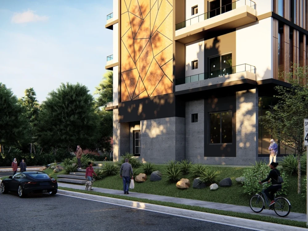 Outdoor visualization service modeled with landscape for your buildings ...