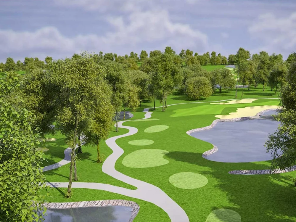 Golf Course Design, Rendering, Photorealistic Visualization Landscape ...