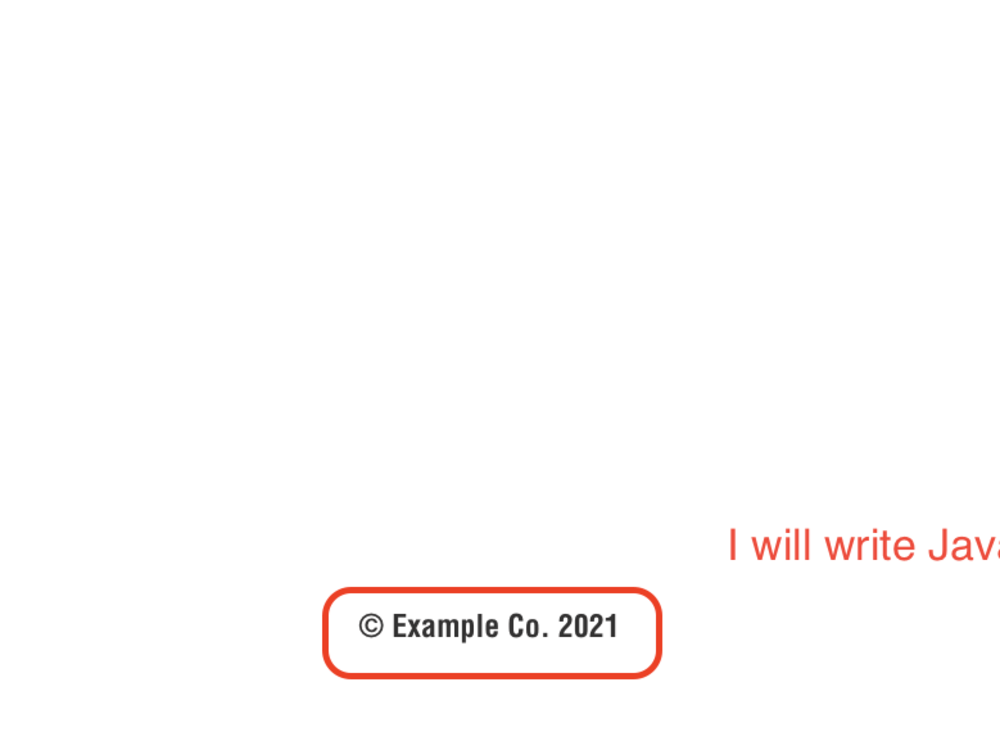 An updated footer copyright year with automatic year reference | Upwork