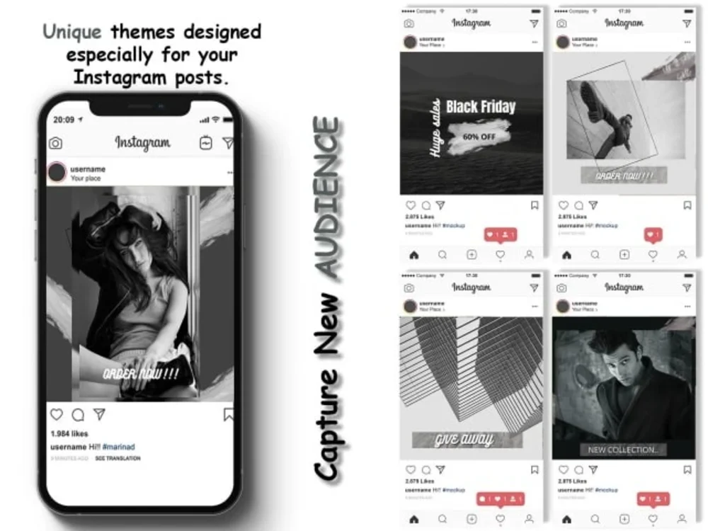 Unique instagram posts and stories for your business | Upwork