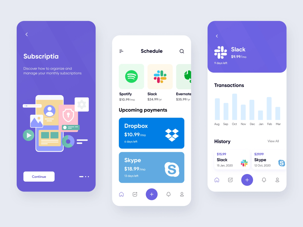 A clean and modern mobile app UI/UX design for your product | Upwork